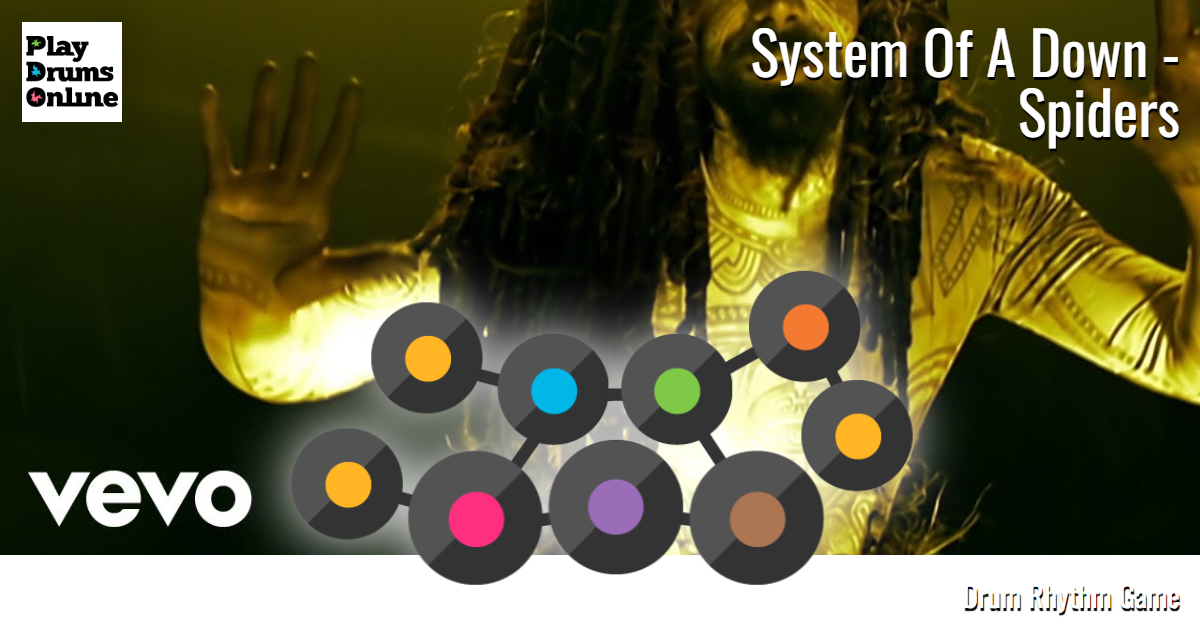 System Of A Down - Spiders Rhythm game drums. - Play drums online