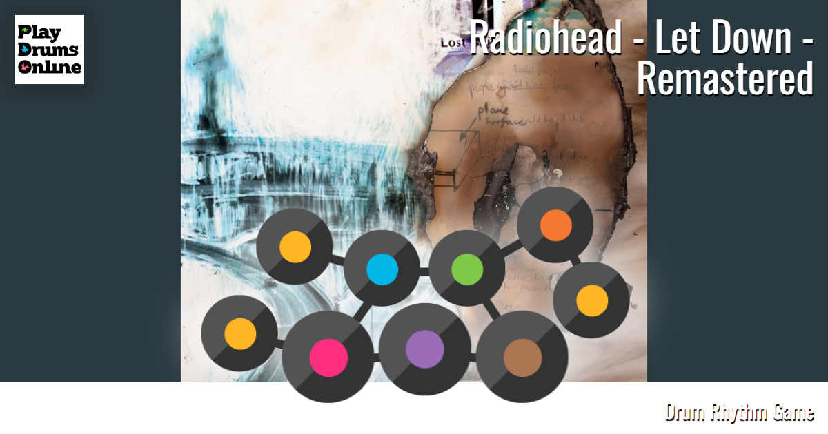 Radiohead - Let Down - Remastered Rhythm game drums. - Play drums online