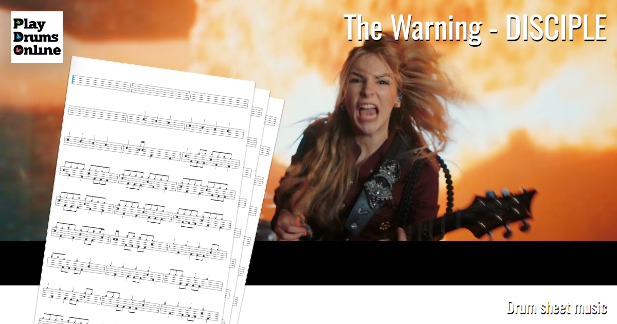 The Warning - DISCIPLE drum sheet - Play drums online