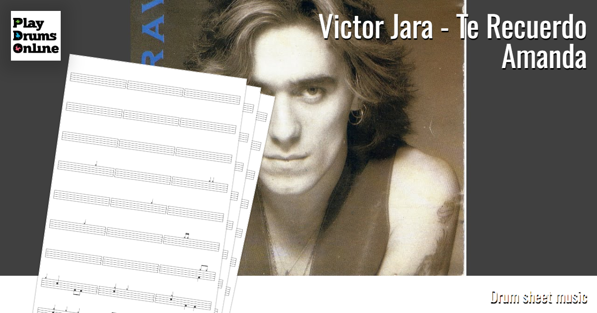 Victor Jara - Te Recuerdo Amanda drum sheet - Play drums online