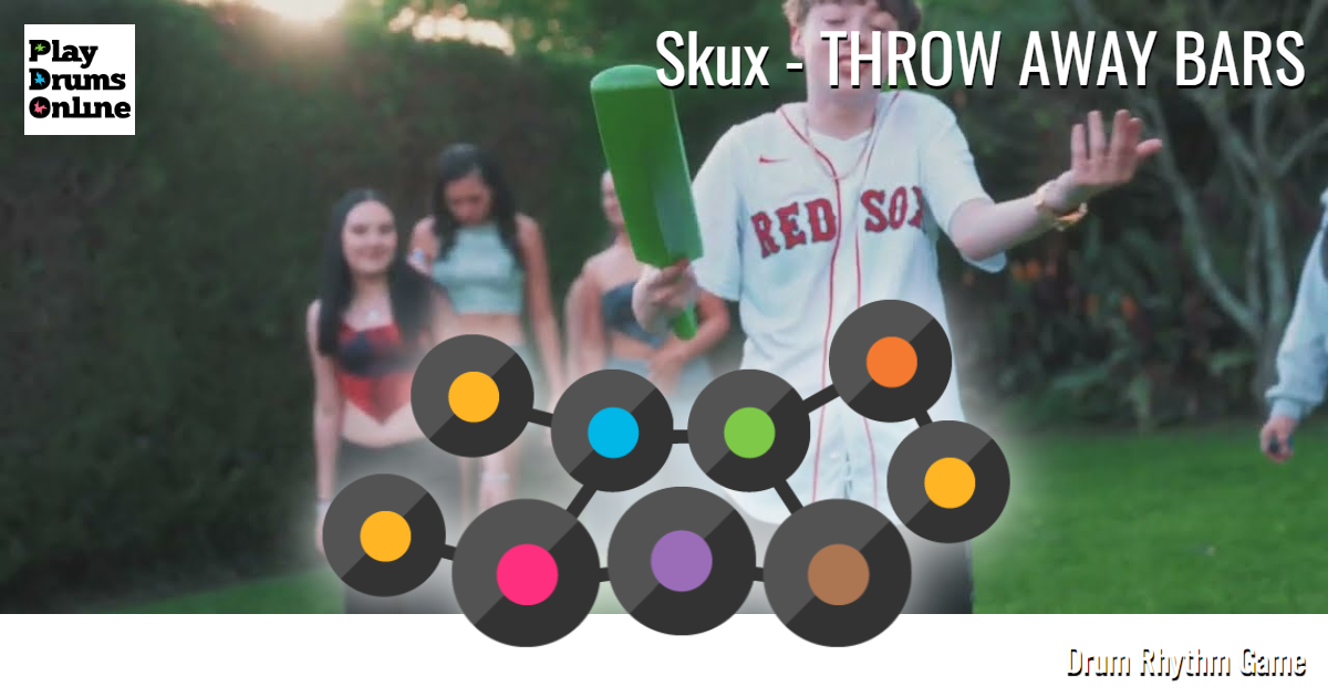 Skux - THROW AWAY BARS Rhythm game drums. - Play drums online