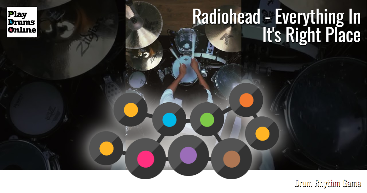 Radiohead - Everything In It's Right Place Rhythm game drums. - Play ...