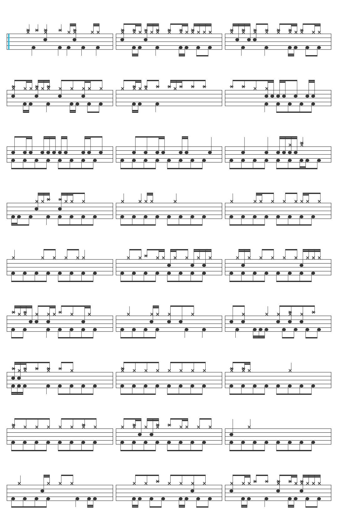 YOASOBI - PLAYERS drum sheet - Play drums online